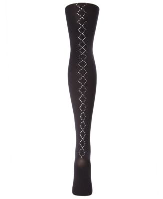 Diamond Studs Fancy Elegant Opaque Women's Tights - Macy's
