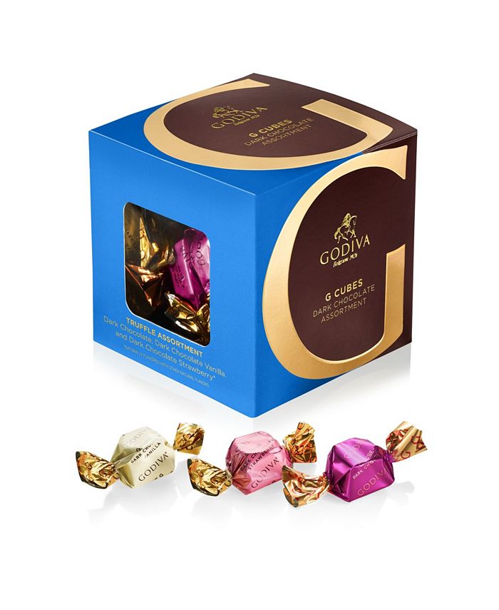 Godiva Dark Chocolate Assortment G Cube Box, 22 Pieces - Macy's