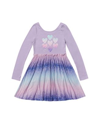 Epic Threads Little Girls Long Sleeve Ruffle Waist Skater Dress - Macy's