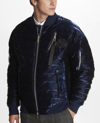 Men's Faux Down Liquid Bomber - Macy's