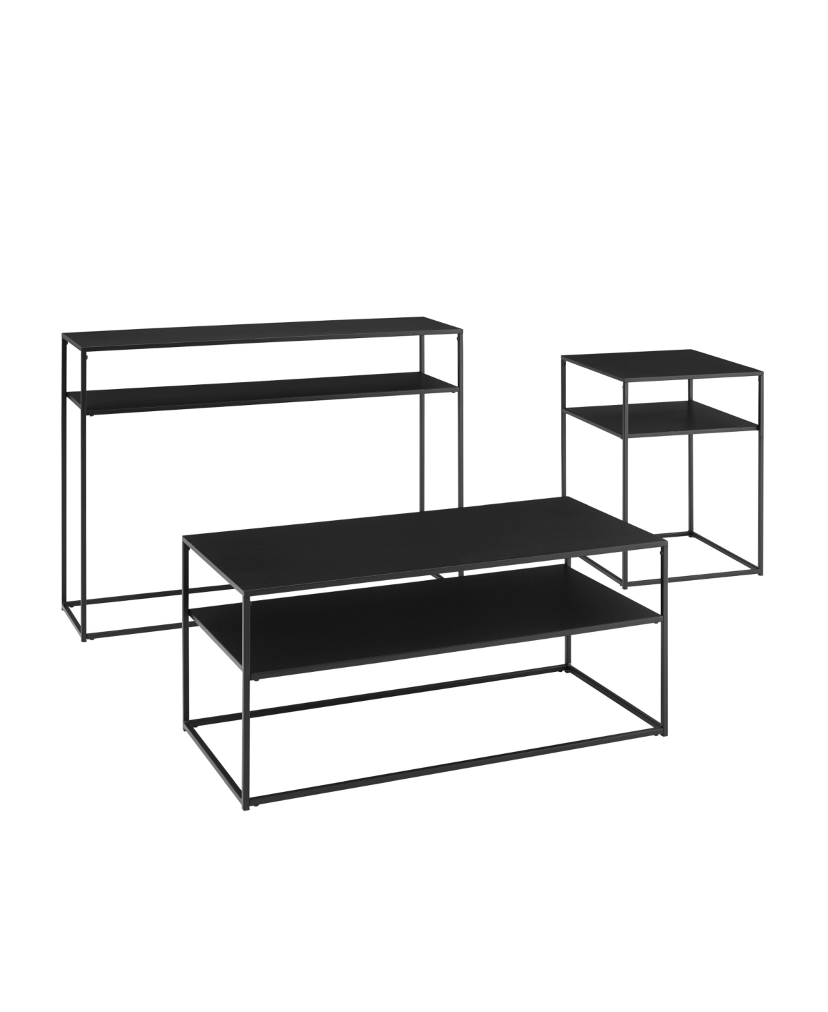 Click here for Braxton 3 Piece Coffee Table Set - Black prices