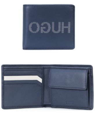 HUGO Men's Record Leather Logo Wallet with Coin Pouch - Macy's