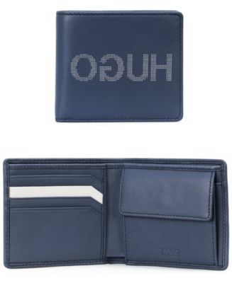 HUGO Men's Record Leather Logo Wallet with Coin Pouch - Macy's