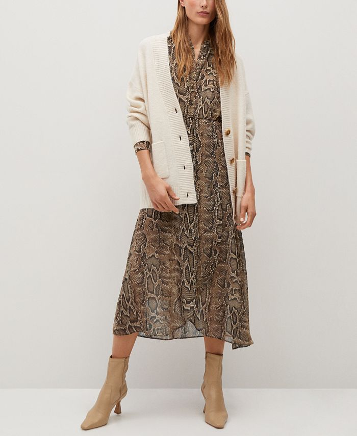 MANGO Women's Snake Print Gown - Macy's