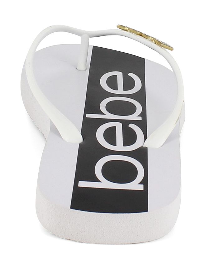 bebe Women's Tierla Logo Flip Flops & Reviews - Sandals - Shoes - Macy's