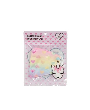 OMG! Accessories Ombre Heart Printed Face Mask - Macy's