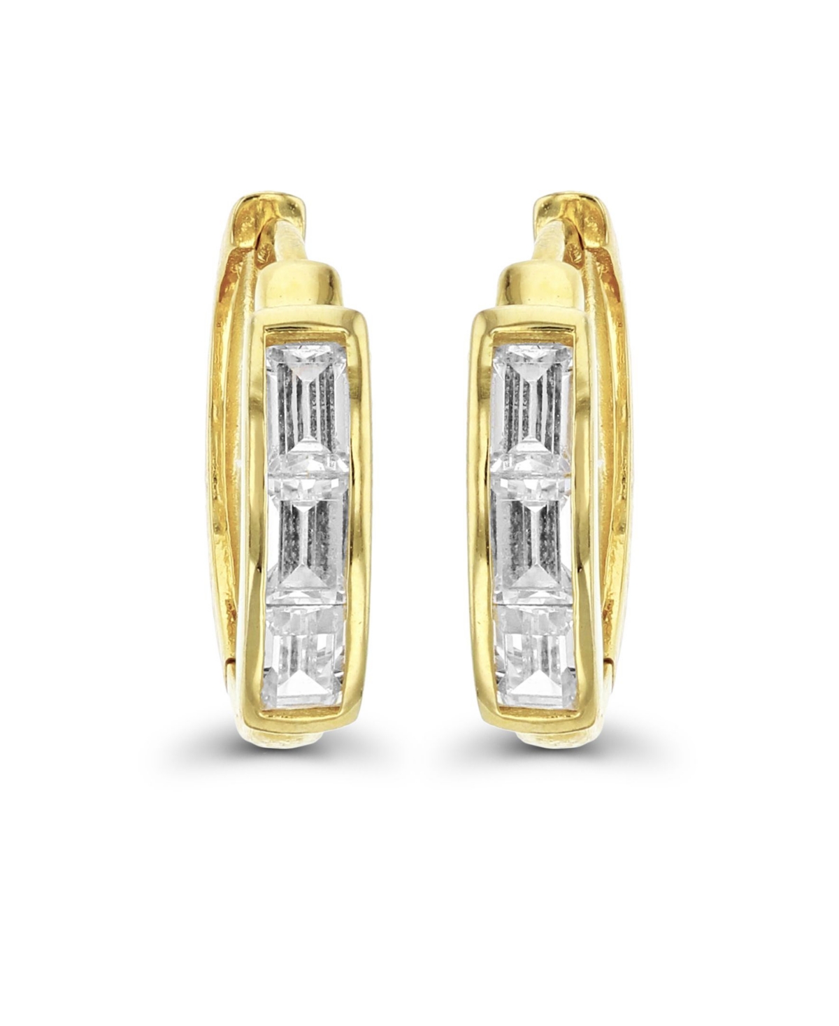 Click here for Macys Cubic Zirconia Baguette Cut Huggie Earrings... prices