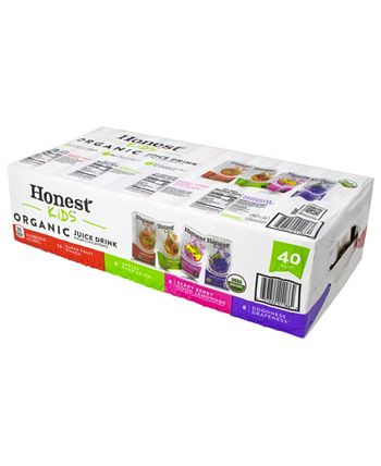 Honest Kids Organic Fruit Juice Drink Boxes Variety Pack, 6 oz, 40 ...
