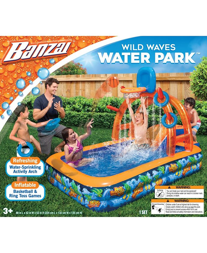Banzai Wild Waves Water Park with Sprinkling Arch, & Activities - Macy's
