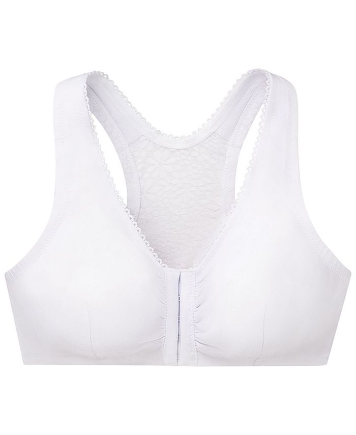 Glamorise Full Figure Plus Size Complete Comfort Wirefree Cotton T-Back ...