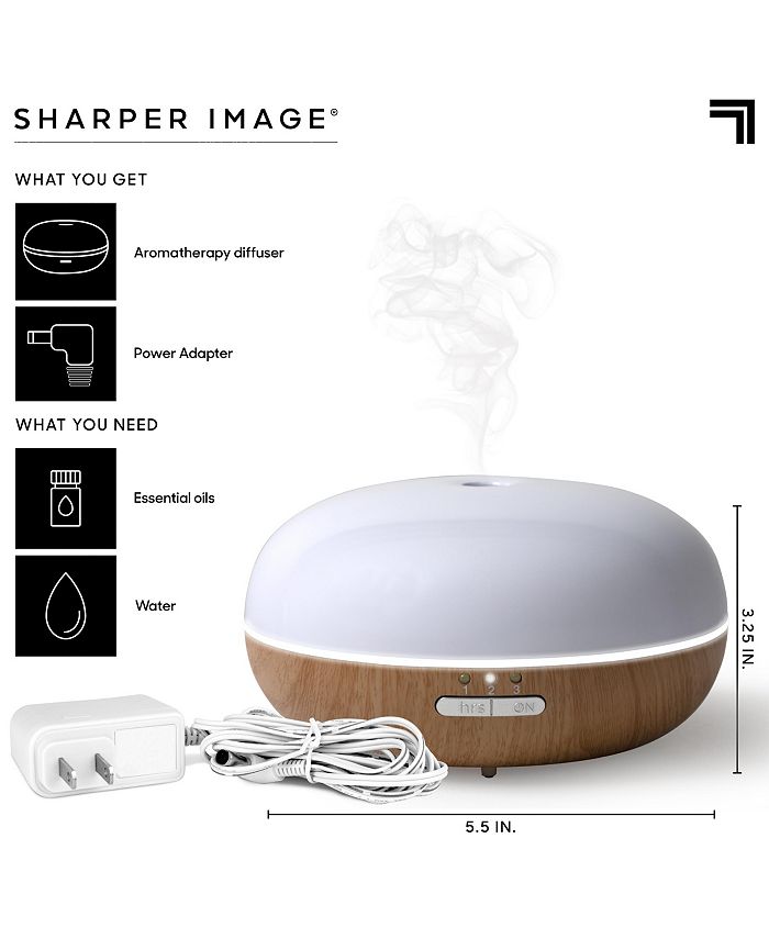 Sharper Image Diffuser Ultrasonic Aromatherapy Dome LED 100mL - Macy's