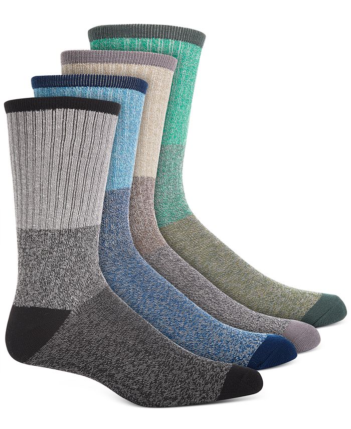 Sun + Stone Men's 4-Pk. Colorblocked Crew Socks - Macy's