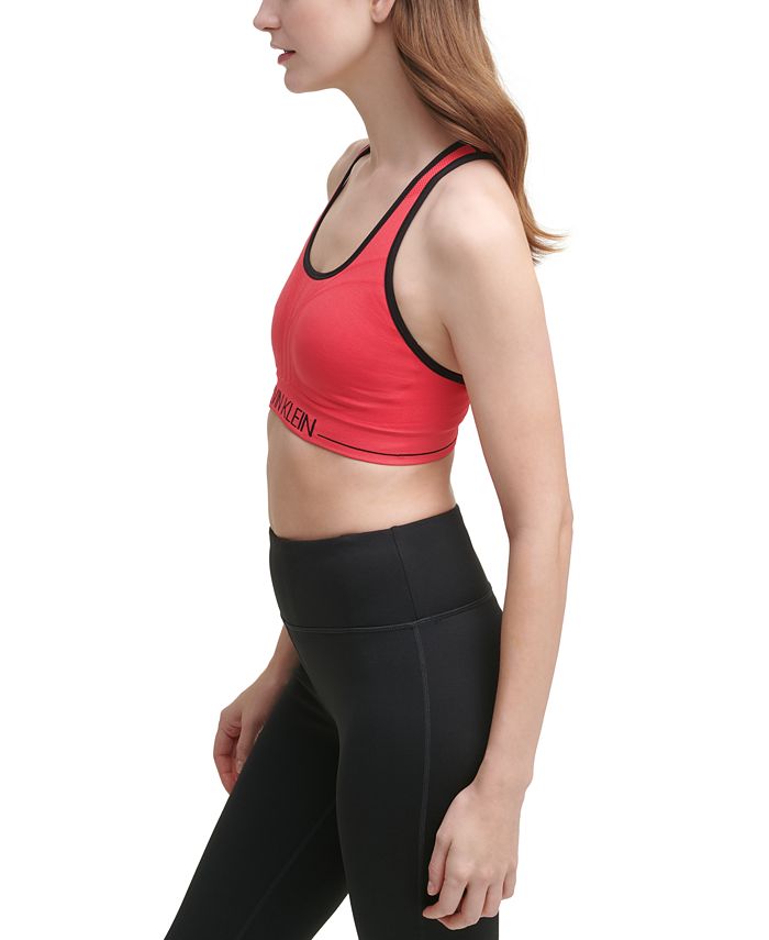 Calvin Klein Seamless Reversible Sports Bra - Macy's