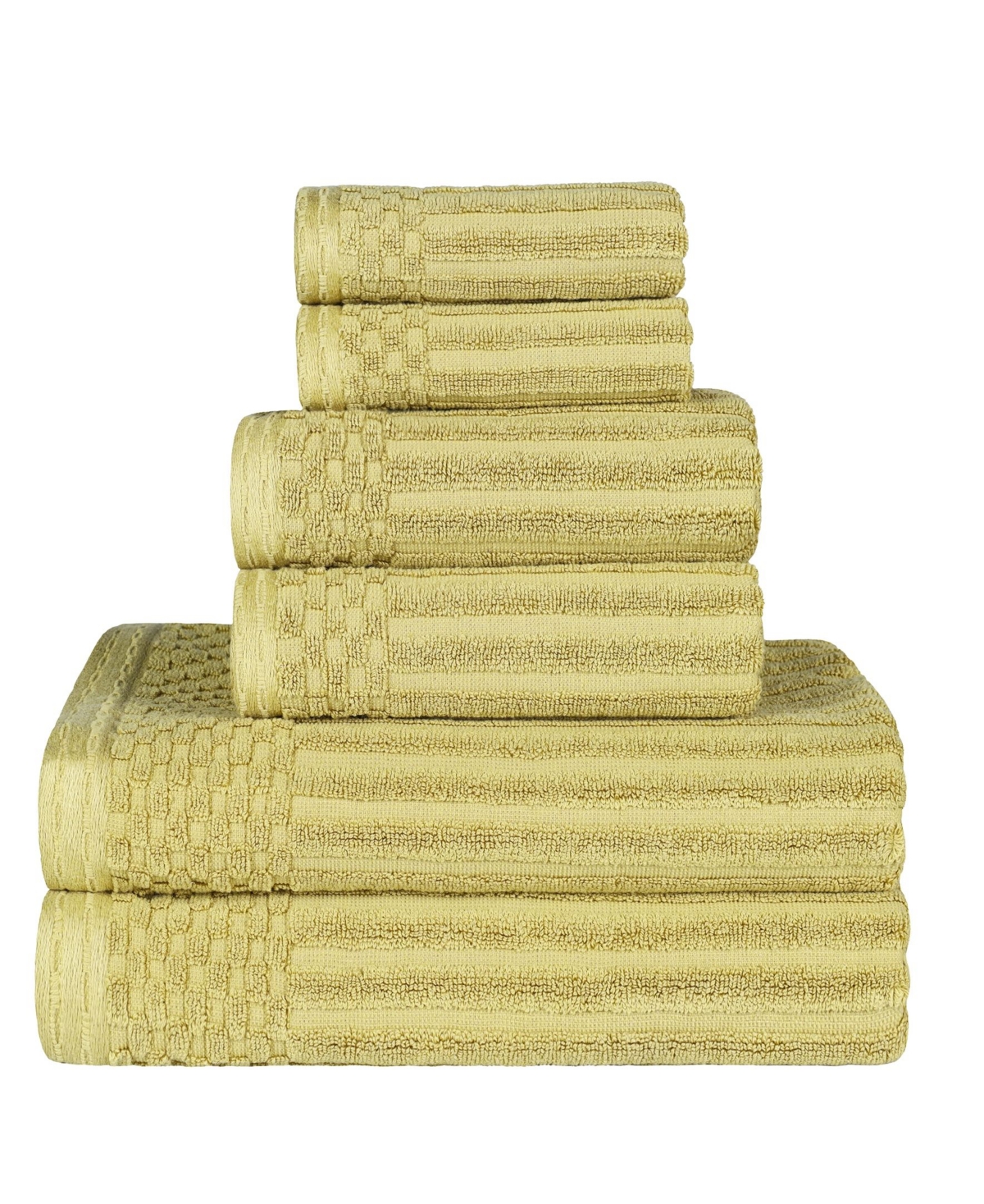 Click here for Superior Soho Checkered Border Cotton 6 Piece Towe... prices