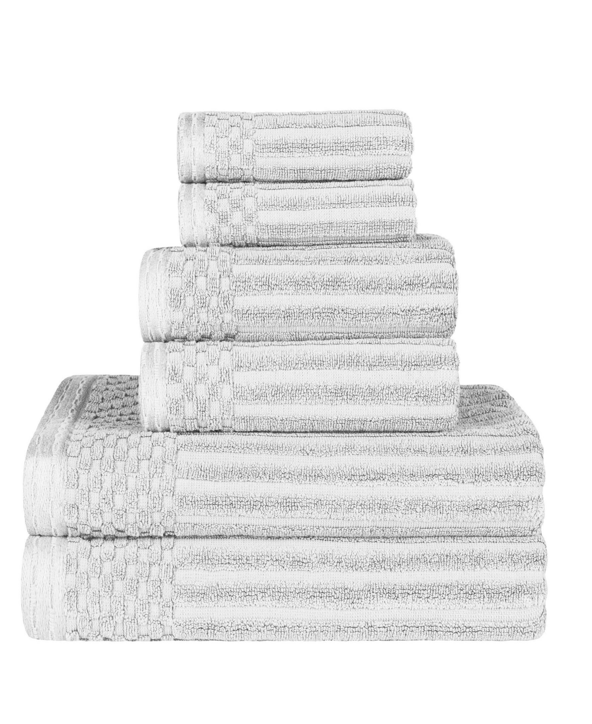 Click here for Superior Soho Checkered Border Cotton 6 Piece Towe... prices
