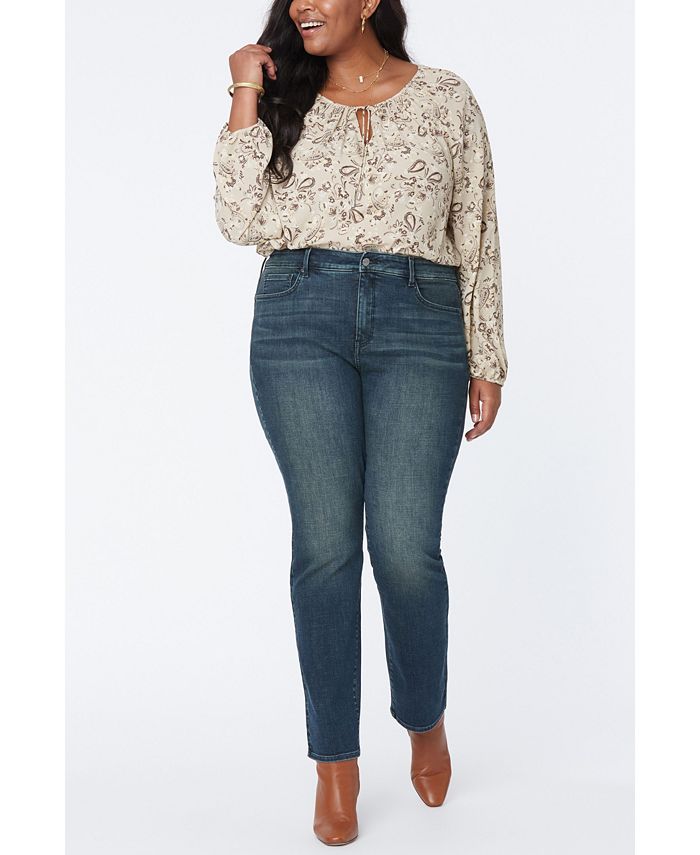 NYDJ Women's Plus Size Marilyn Straight Jeans - Macy's