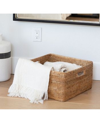 Artifacts Trading Company Rattan Square Storage Basket - Macy's