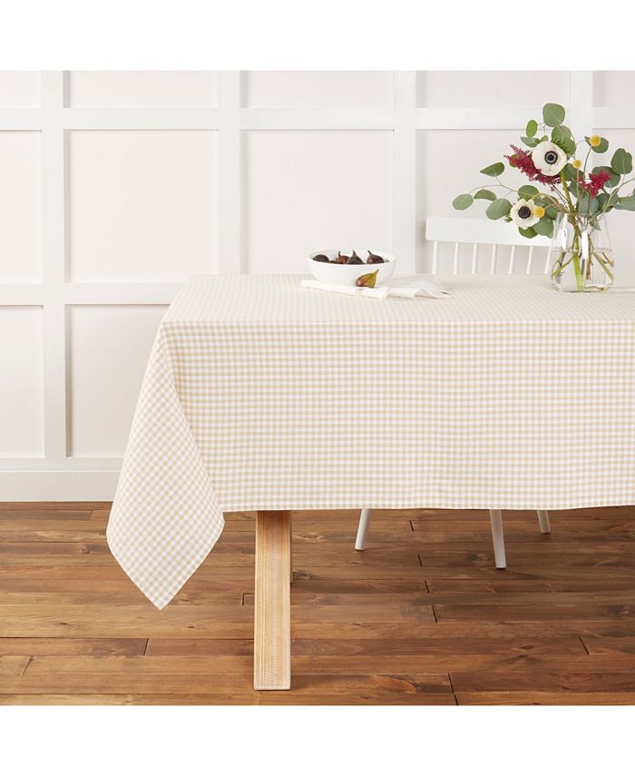 Town & Country Living Gingham Woven Tablecloth Single Pack 60"x84" - Macy's