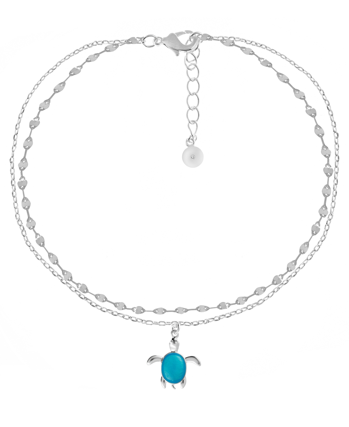 Click here for And Now This Double Row Turtle Anklet in Silver Pl... prices