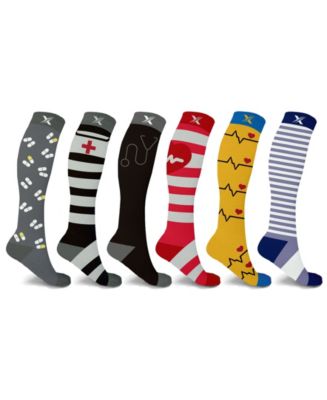 Men's and Women's Medical Print Compression Socks - 6 Pairs - Macy's