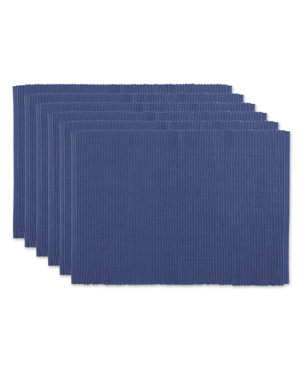 Click here for Design Imports Ribbed Placemat  Set of 6 - Blue prices