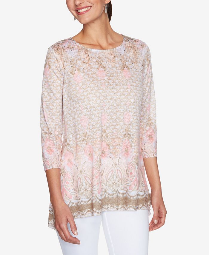 Ruby Rd. Plus Size Knit Provencal Top - Macy's