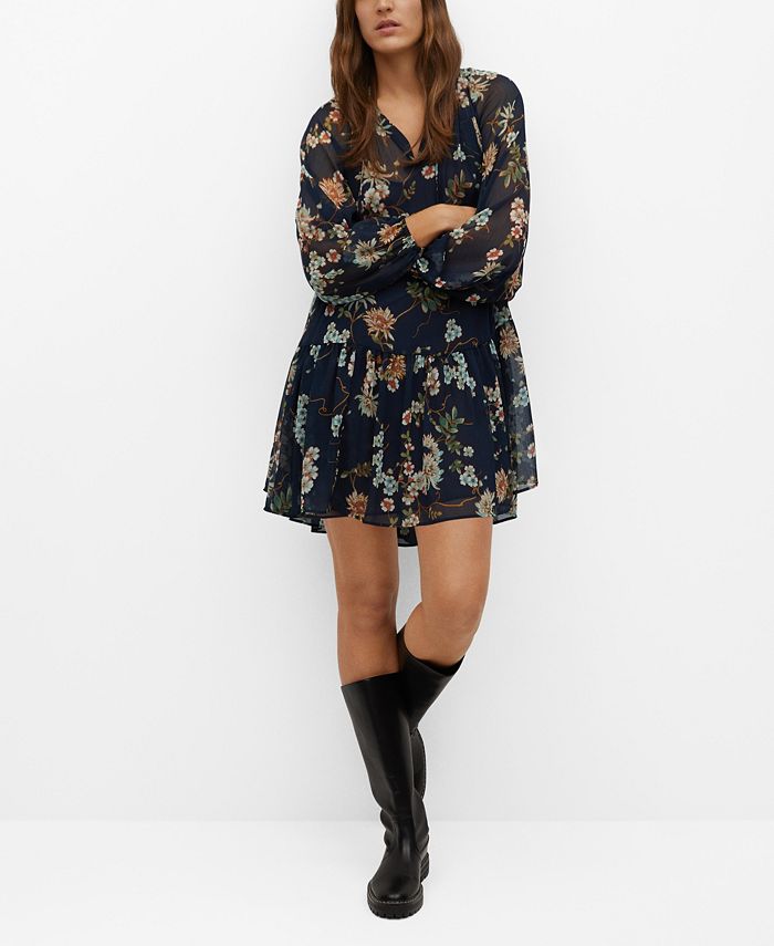 MANGO Women's Floral Print Dress - Macy's