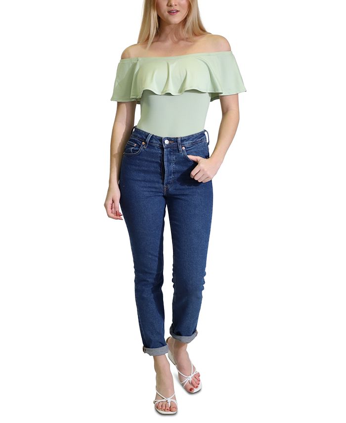 Kit & Sky Off-The-Shoulder Ruffle Bodysuit - Macy's