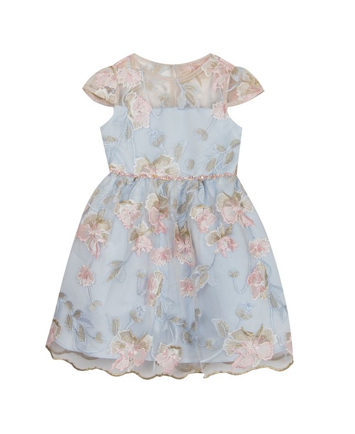 Rare Editions Little Girls Embroidered Dress - Macy's
