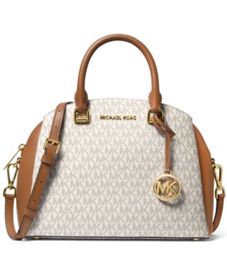 MICHAEL Michael Kors Maxine Signature Logo Dome Satchel - Macy's