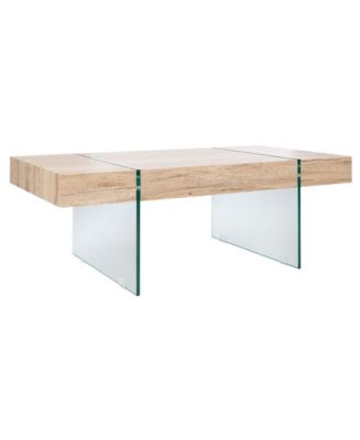 Jacob Rectangular Glass Leg Modern Coffee Table - Macy's