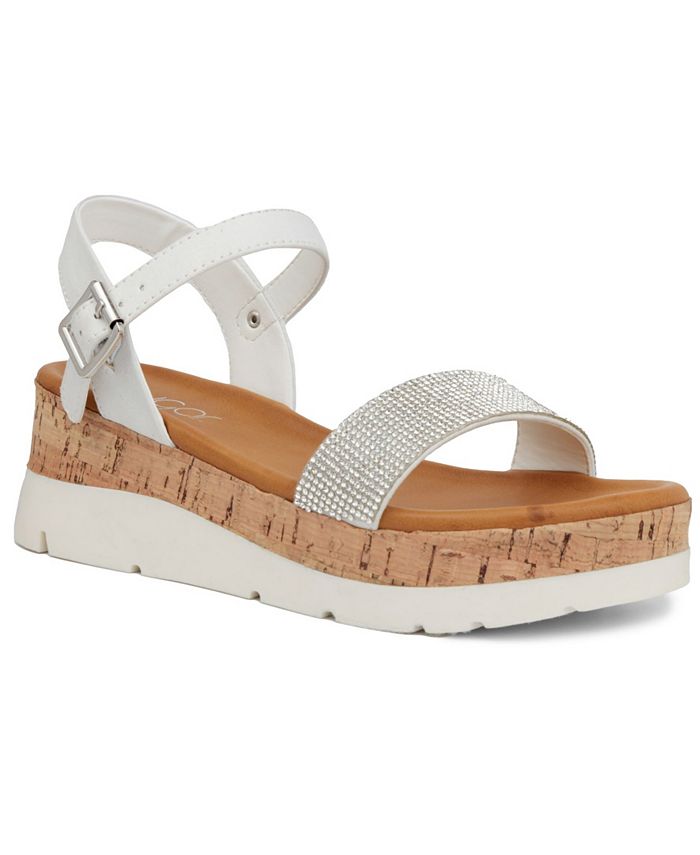 Sugar Women's Goldie Embellished Flatform Wedge Sandals & Reviews ...