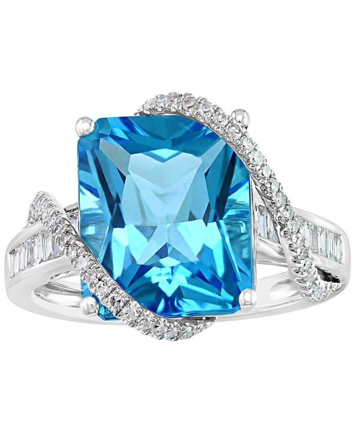 EFFY Collection EFFY® Blue Topaz (7-1/20 ct. t.w.) & Diamond (3/8 ct. t ...