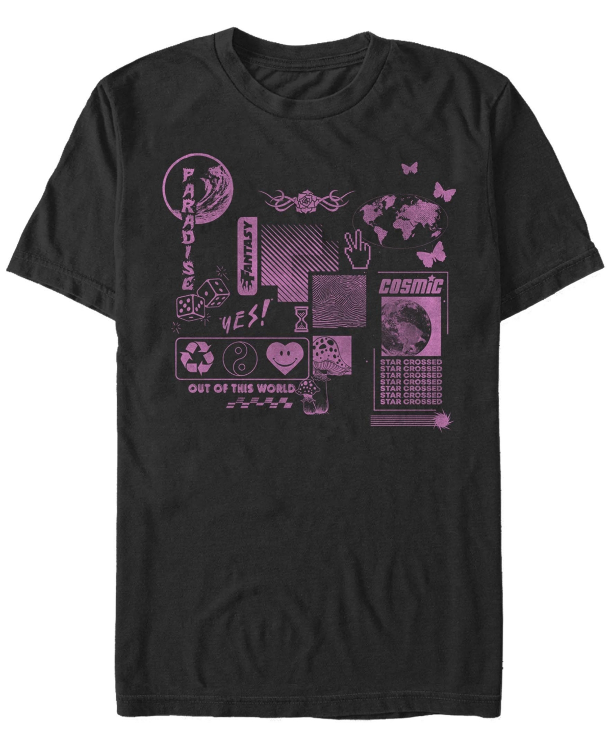 Click here for Fifth Sun Mens Clipart Collage Short Sleeve Crew T... prices
