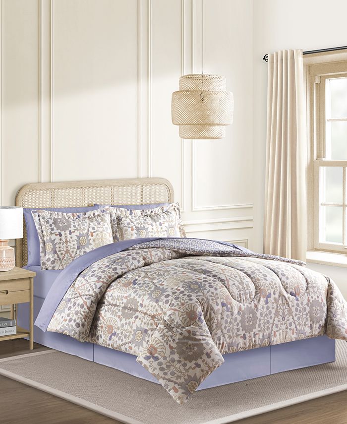 Fairfield Square Collection Inez 8-Pc. Reversible Full Comforter Set ...