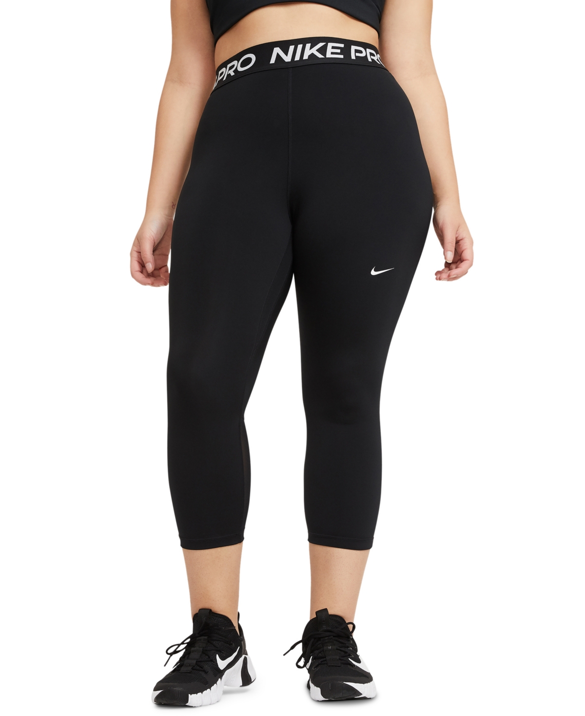Click here for Nike Plus Size Womens Pro Cropped Leggings - Black... prices
