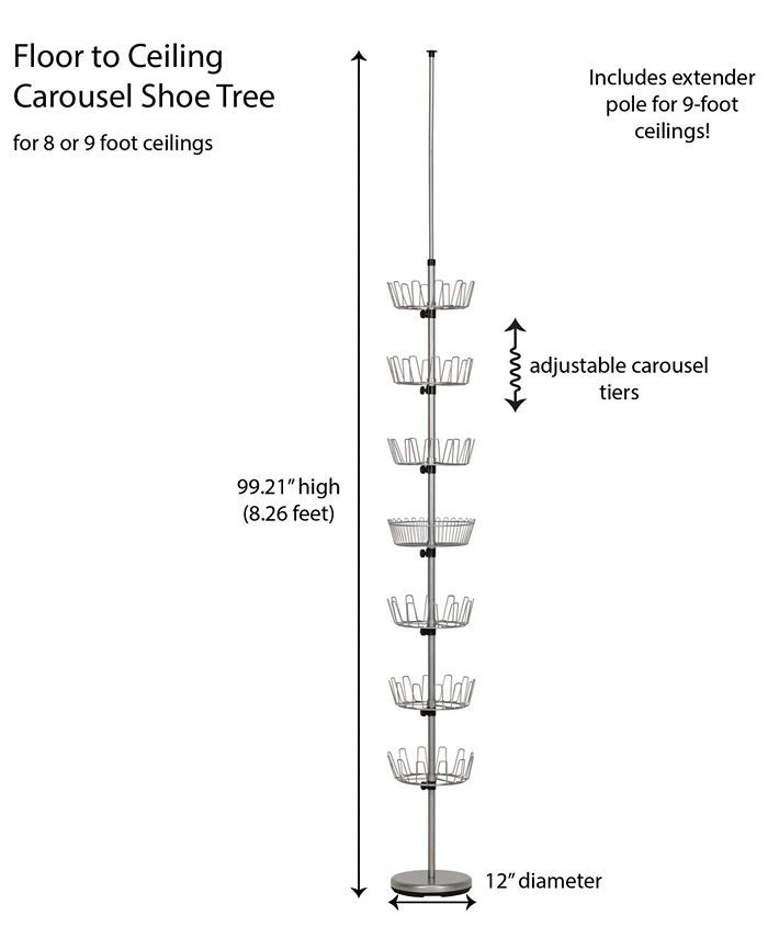 Household Essentials Floor-to-Ceiling Revolving Shoe Tree - Macy's