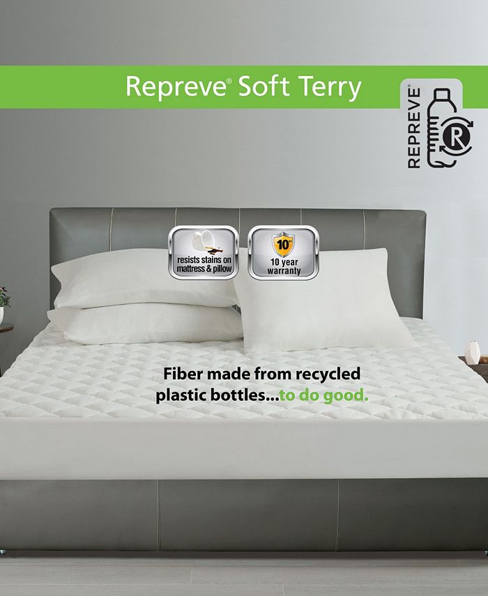 DreamLab All-In-One Repreve Recycled Soft Terry Sleep Pillow, Standard ...