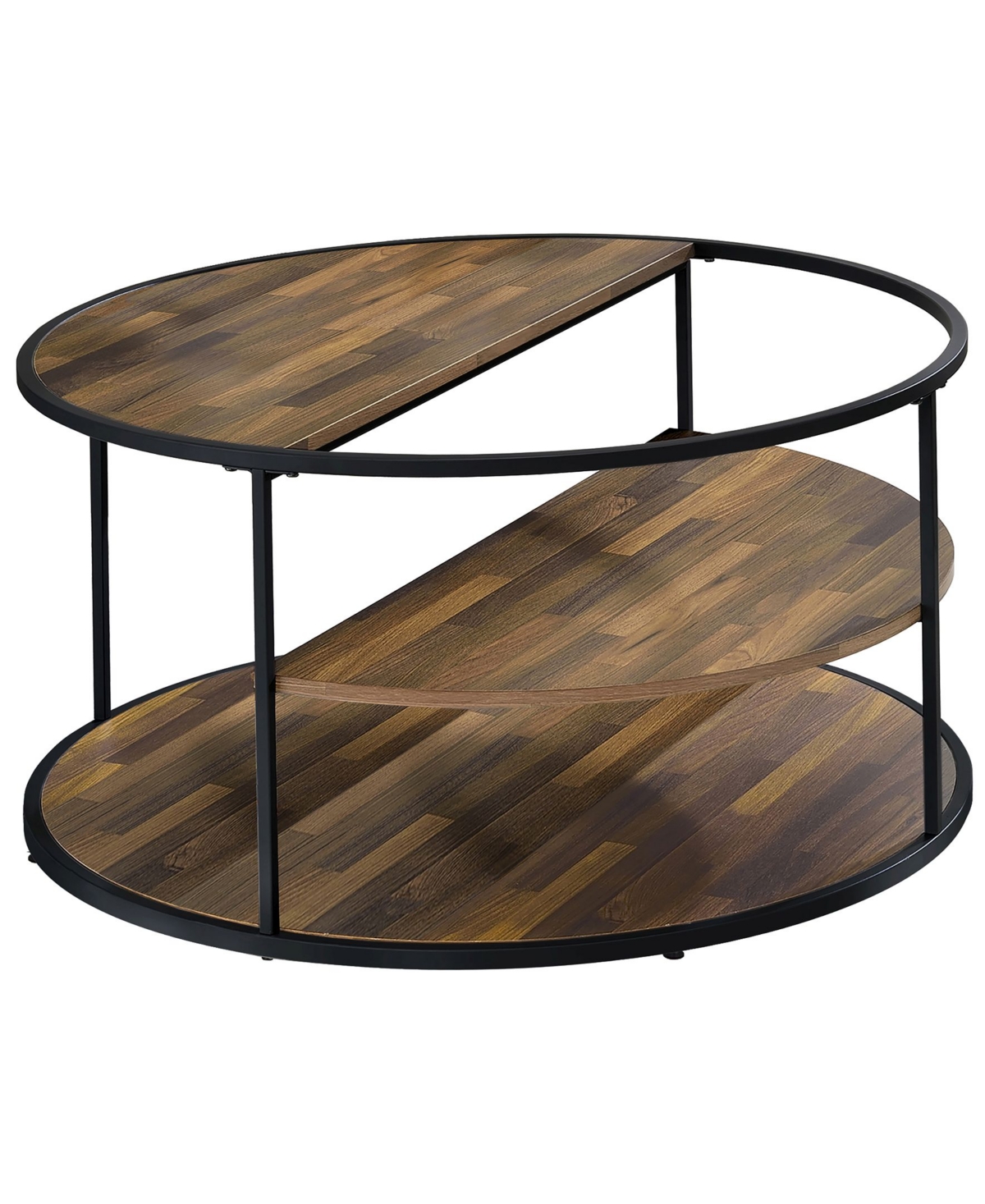 Click here for Meriwell 2 Shelves Coffee Table - Black prices