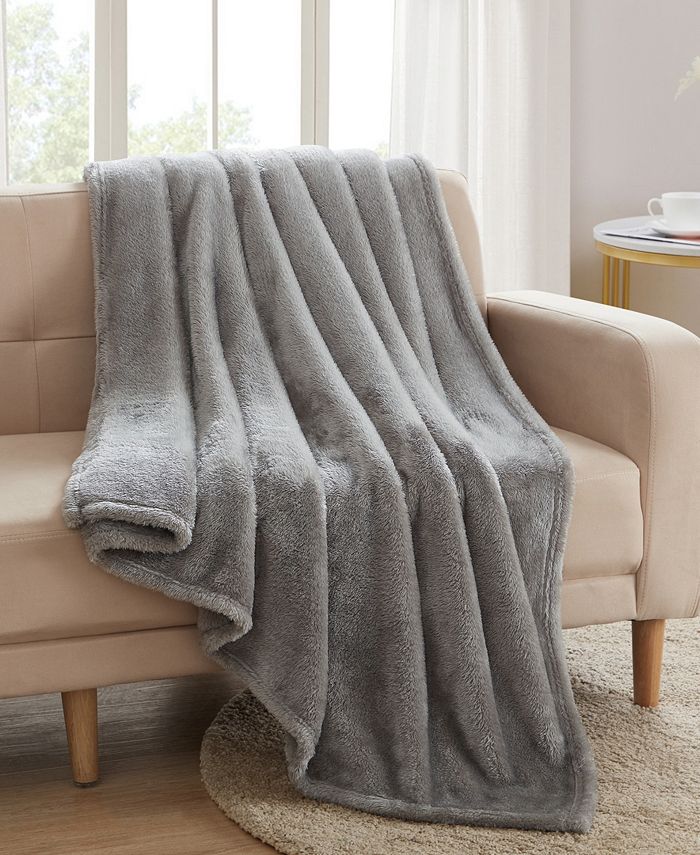 VCNY Home High Pile Plush Throw - Macy's