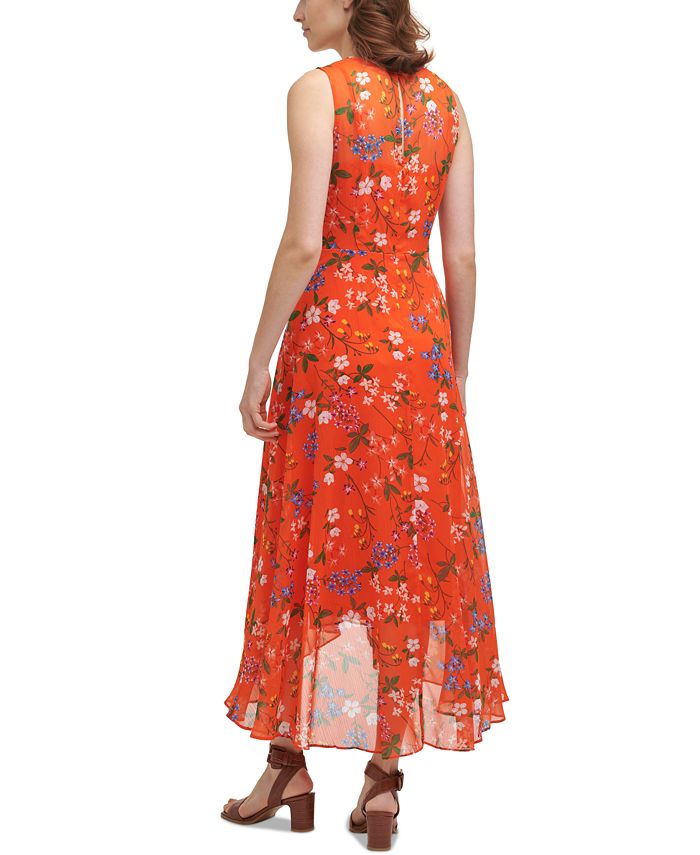 Calvin Klein Floral-Print Maxi Dress - Macy's