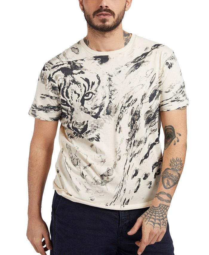 GUESS Men's Tiger Graphic T-Shirt - Macy's