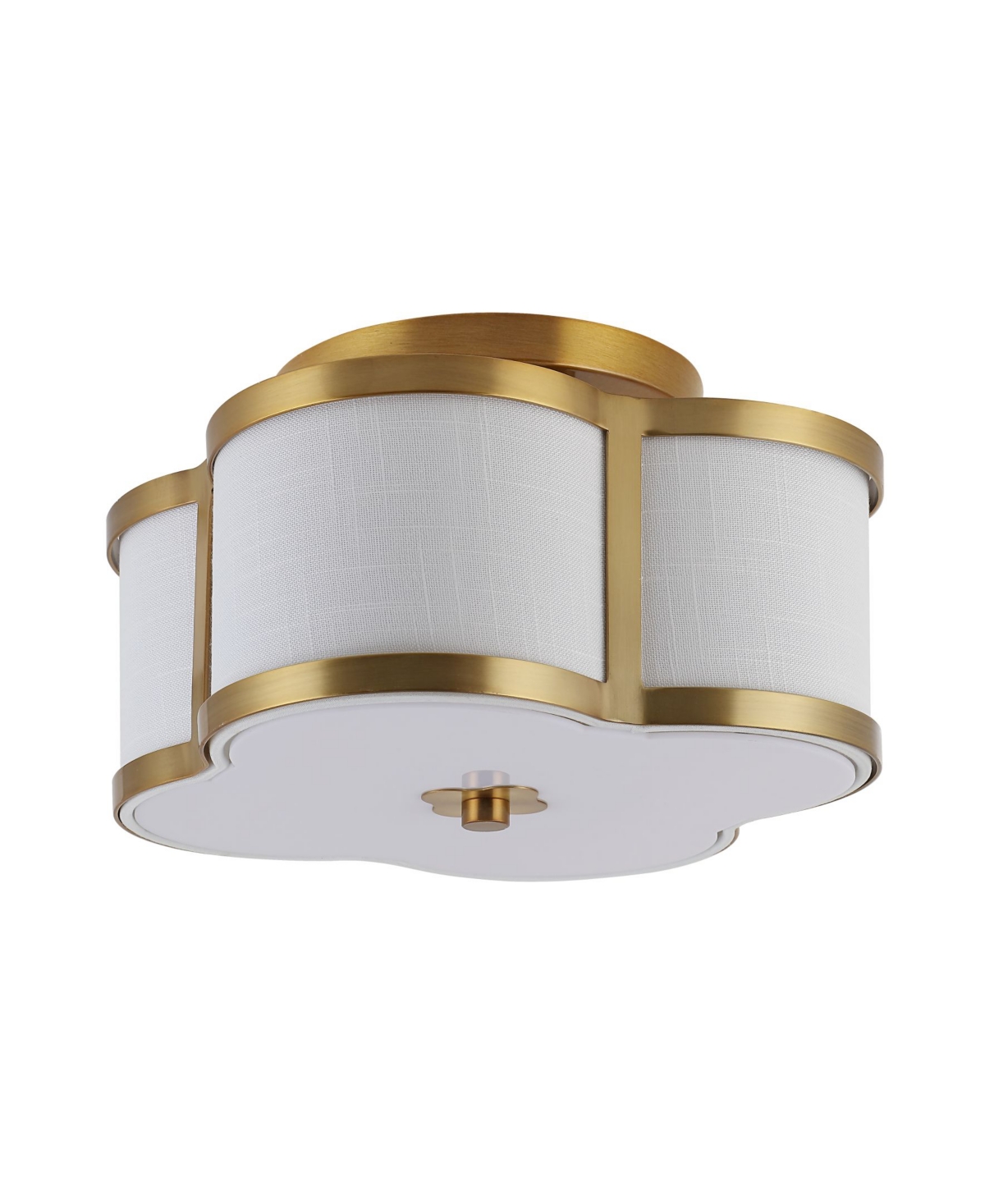 Click here for Quatrefoil Scalloped Shade Classic Glam Led Flush... prices
