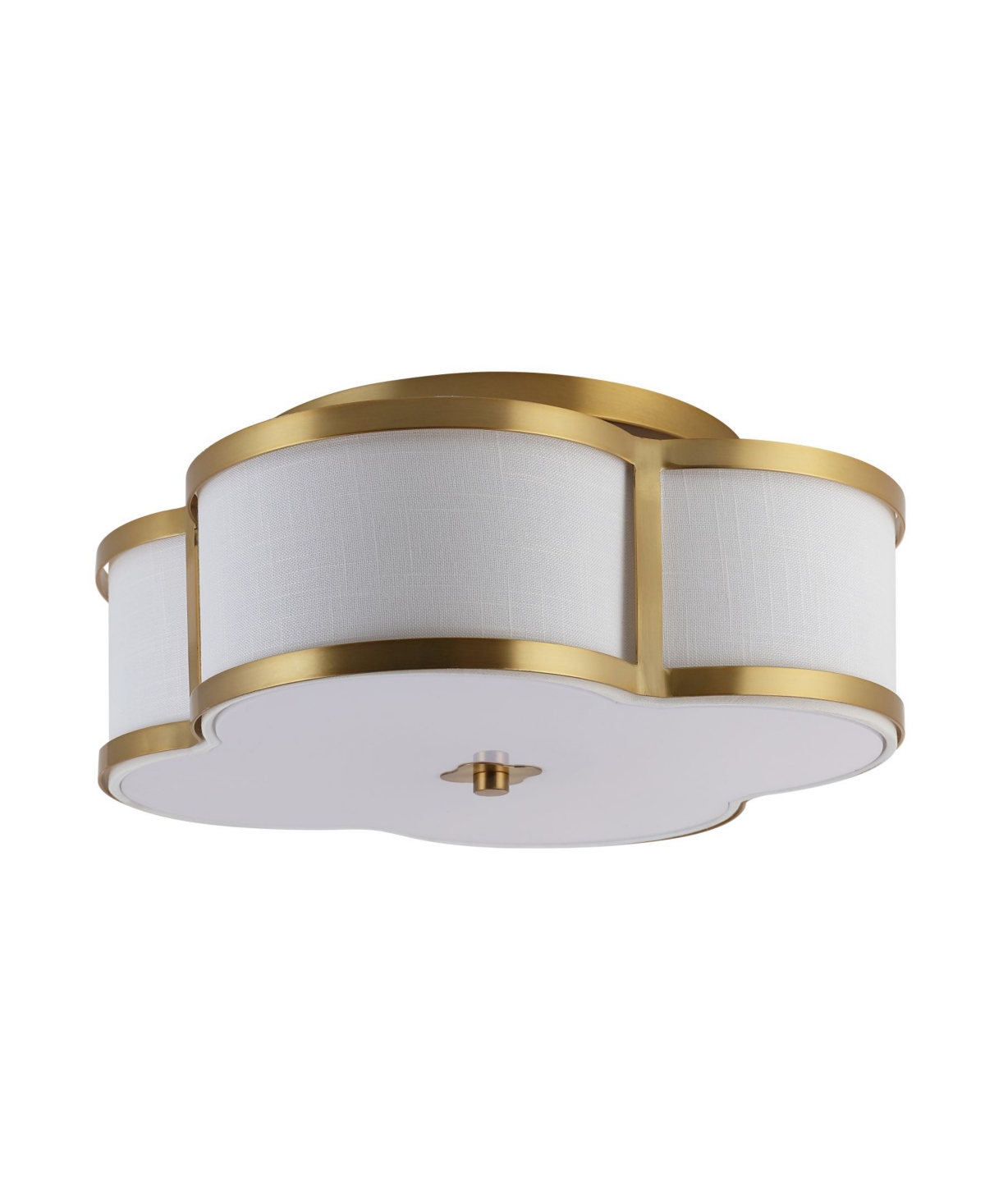 Click here for Quatrefoil Scalloped Shade Classic Glam Led Flush... prices