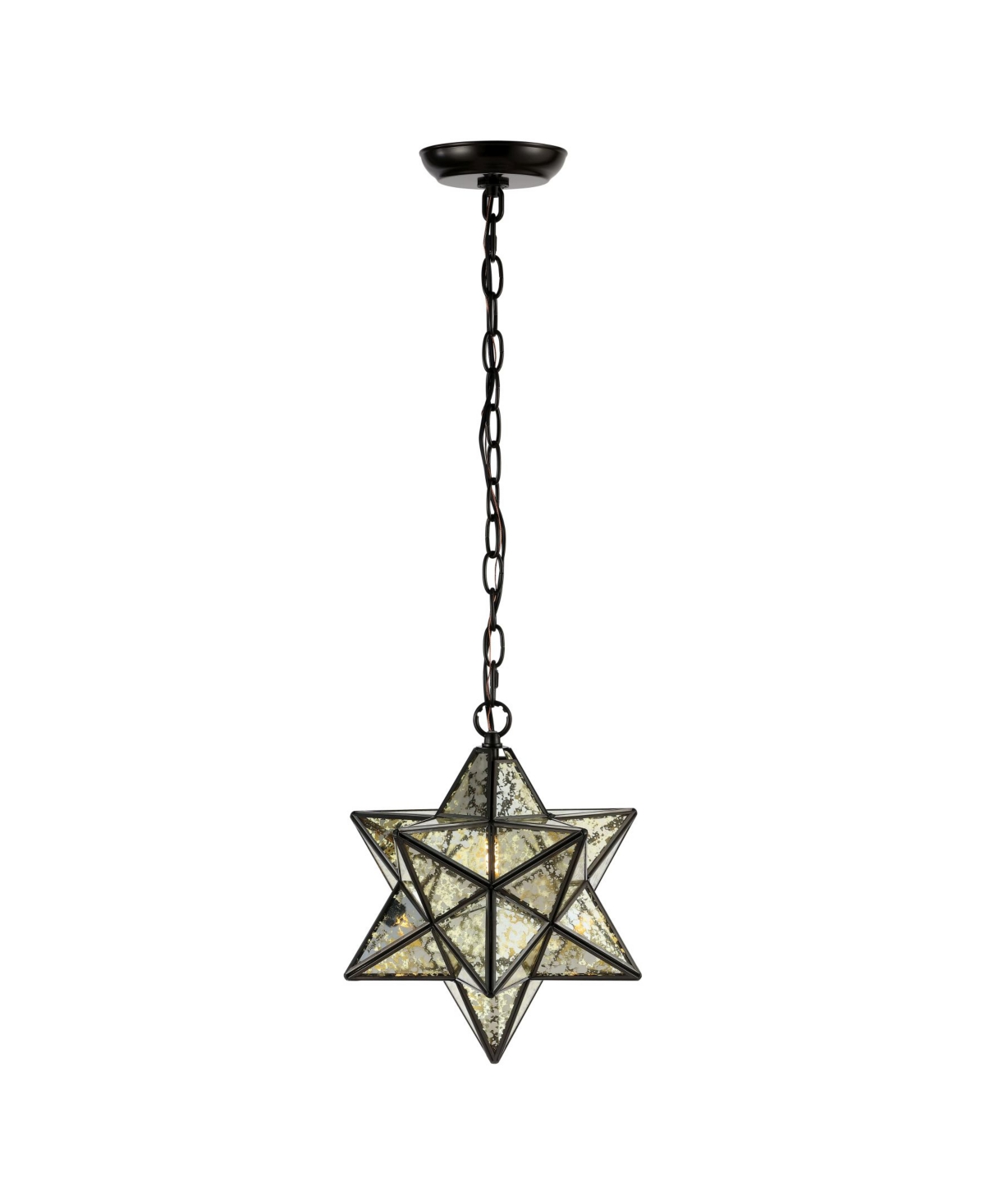 Click here for Stella Moravian Star Glass Led Pendant - Black prices