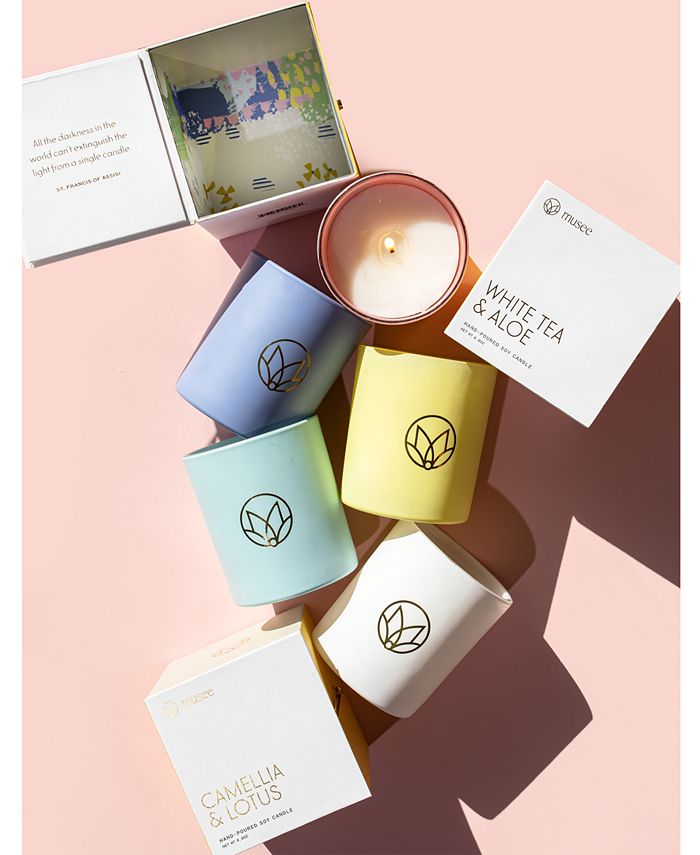 Musee Sea Salt & Grapefruit Hand-Poured Soy Candle, 8.8-oz. - Macy's