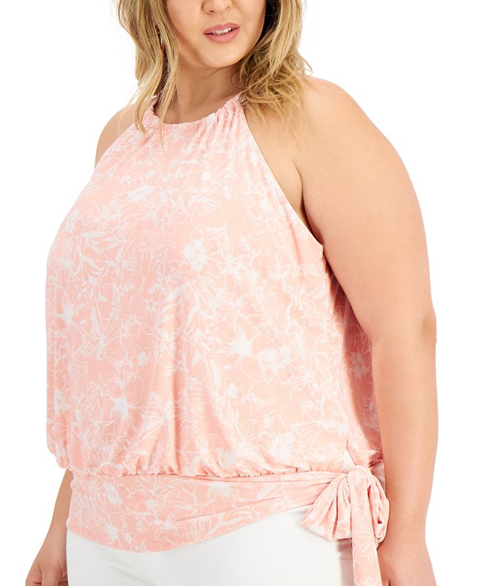 INC International Concepts Plus Size Halter Top, Created for Macy's ...