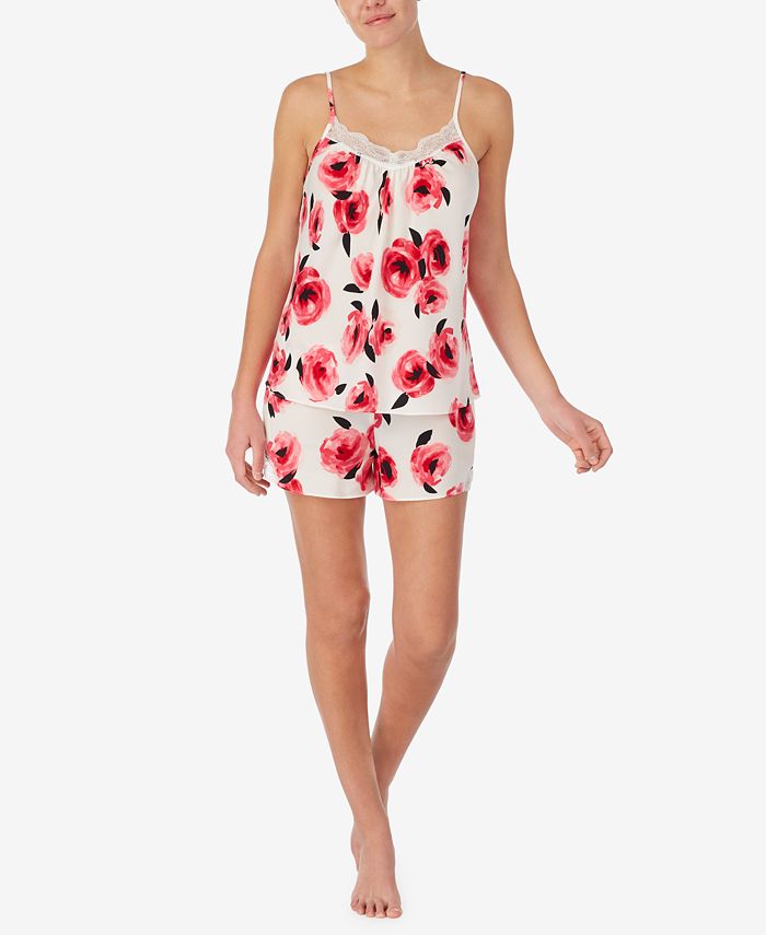 kate spade new york Women's Sleeveless Satin Camisole Tap Set - Macy's