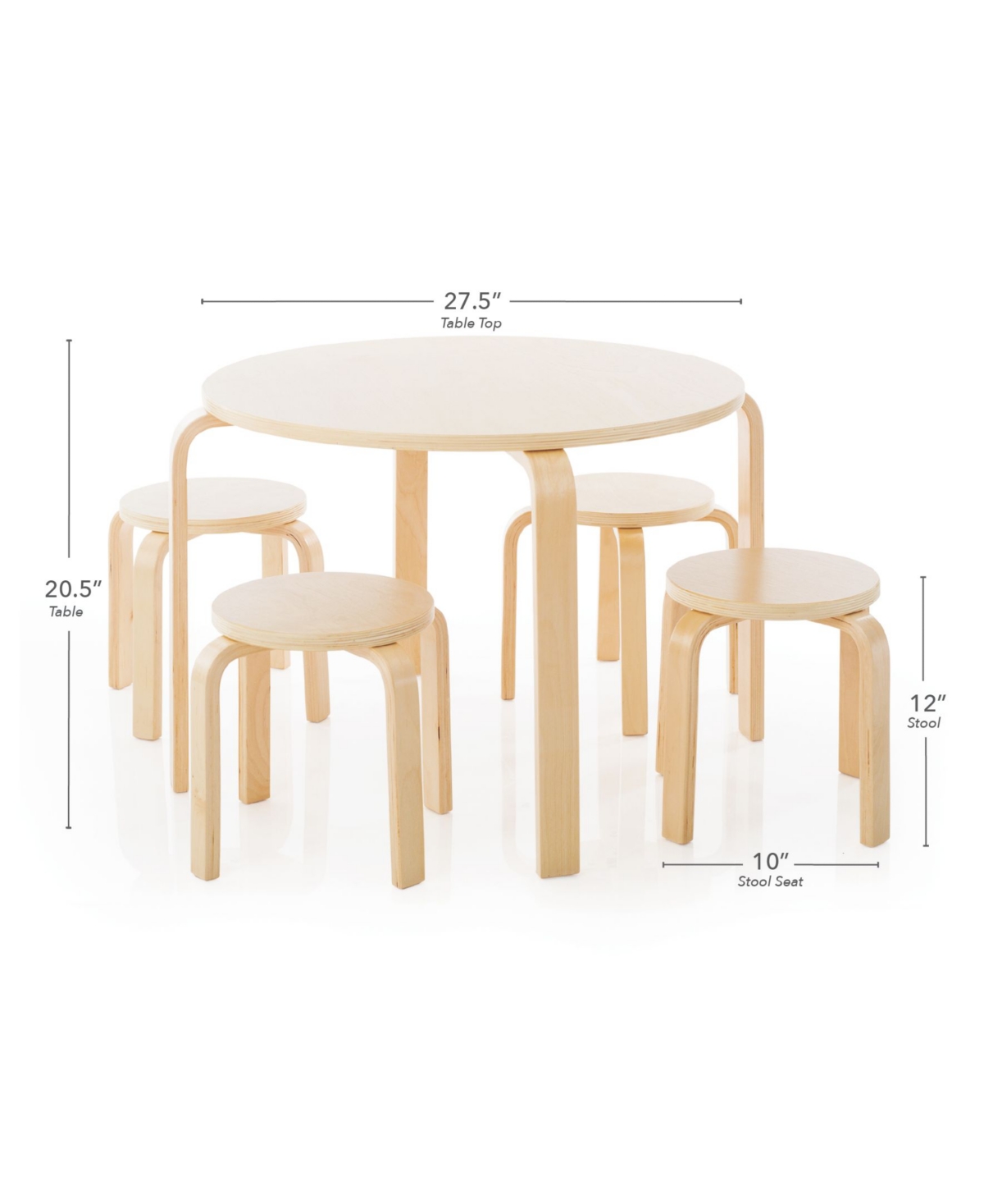Click here for Guidecraft Kids Nordic Table and Chairs Set - Natu... prices