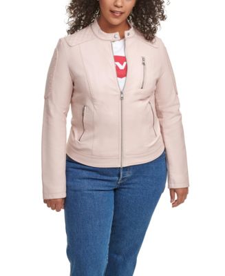Levi's Plus Size Faux Leather Motocross Racer Jacket & Reviews ...